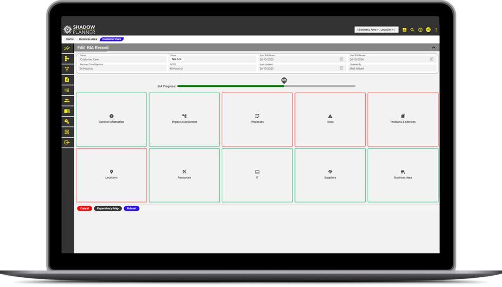 Shadow Planner - Award-Winning BCM Management Software